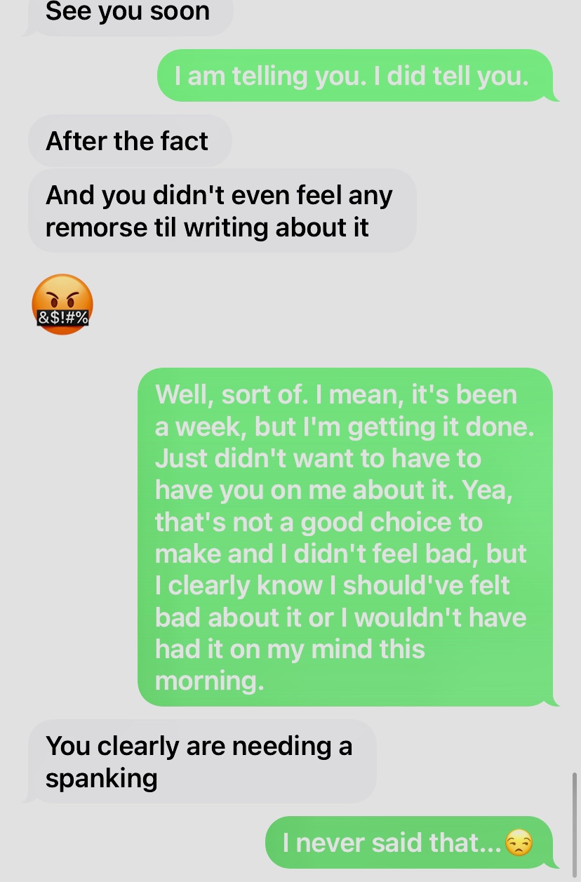 “You clearly need a spanking”… – Chronicles in Submission